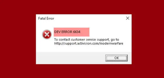 How to Fix Dev Error 6634 Warzone