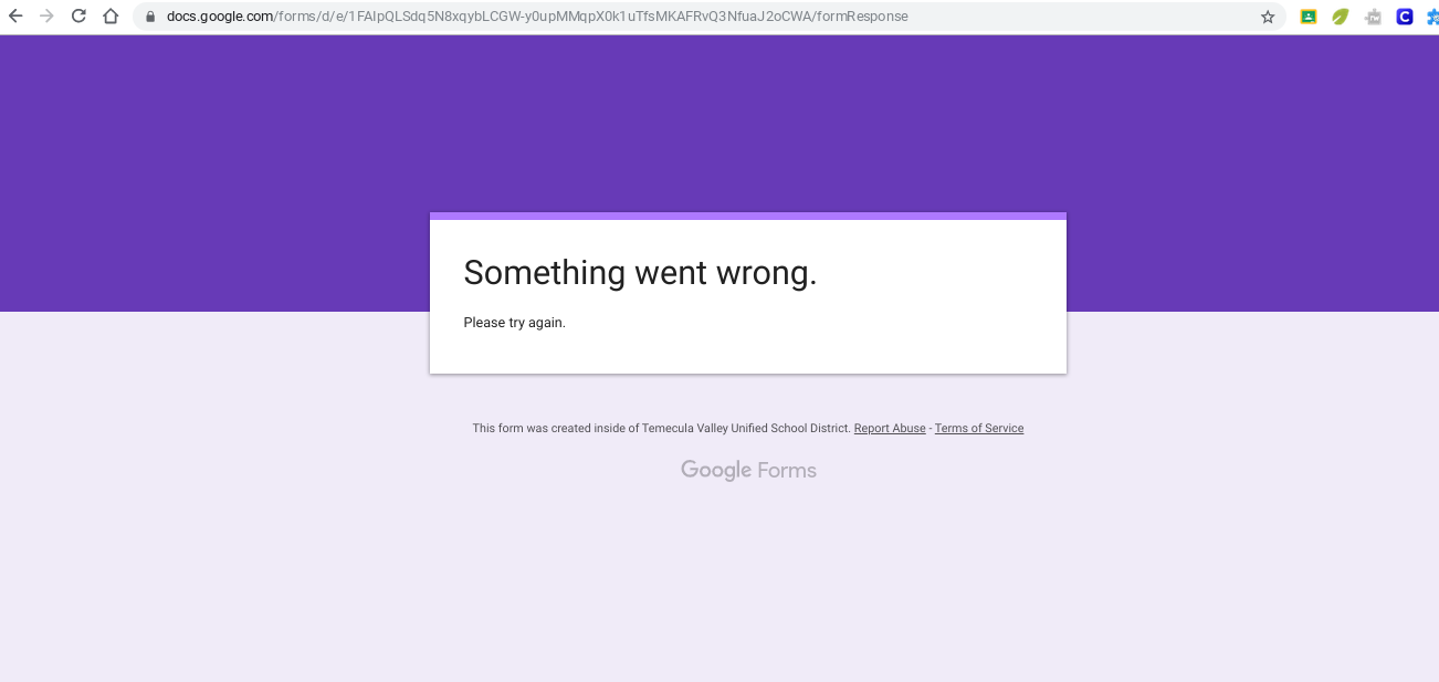 How to Fix Internal Error Google Forms